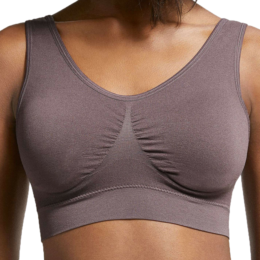 Ladies Bhs Seam Free Shaper Pull On Comfort Bra Non Wired Size Removable Pads Ebay